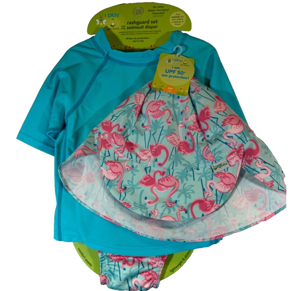 i play. | Swim | New I Play Swim Set Rash Guard 4t Swim Trunk Diaper ...